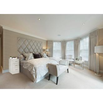 Loftscape home24 Nachtkommode Inez 35 x 68 x 38cm Wei&szlig;/Wei&szlig;