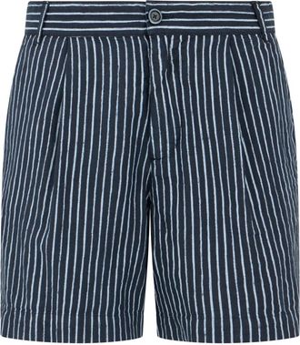 120% Lino Femme, Shorts, Bleu, Taille: 38 FR Shorts en lin