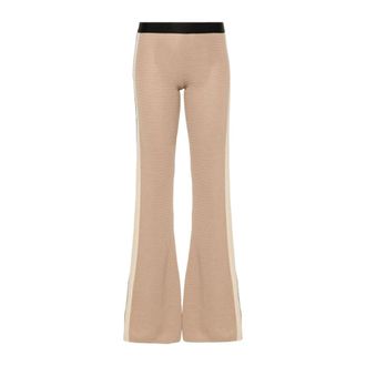 Palm Angels Geh&auml;kelte Schlaghose - - Trousers - Damen - Beige - S