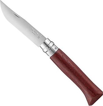 Opinel Opinel - N°08 Padouk - Couteau Pliant de Poche Bois de Padouk - Couteau de Poche en Acier Inoxydable Coffret Couteau à Offrir - Lame INOX 8,5 cm et Ma