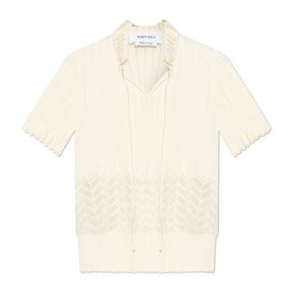 Alexander McQueen Pointelle Strick-Oberteil - - Blouses & Shirts - Damen - Beige - XS