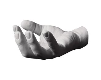 Areaware HARGR Handhaken in Wei&szlig;, Kunstharz, 100% Resin, Wandmontage, Modern, 1 St&uuml;ck, Tragbar, 5x7x4 inches, 2.45 pounds, max. 35 pounds