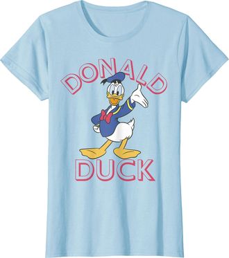 Disney Donald Duck Happy Wave Portrait Logo T-Shirt