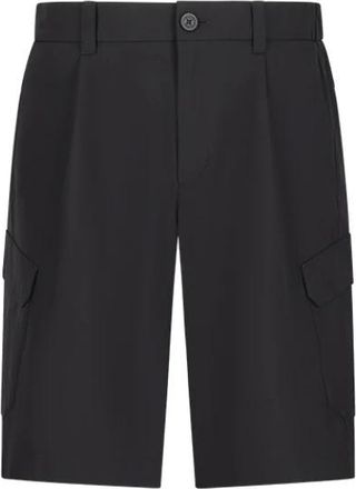 Herno Homme, Shorts, Noir, Taille: M Pleat-detail Cargo Shorts