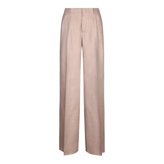Tagliatore Femme, Pantalons, Beige, Taille: 34 FR Lin fin. Coupe droite