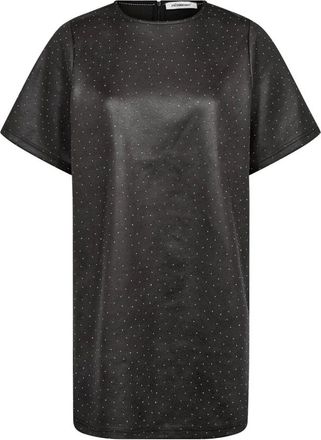 Co'Couture Femme, Robes, Noir, Taille: 42 FR Robe en PU Gris Foncé