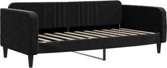vidaXL Tagesbett Schwarz 90x190 cm Samt Vidaxl