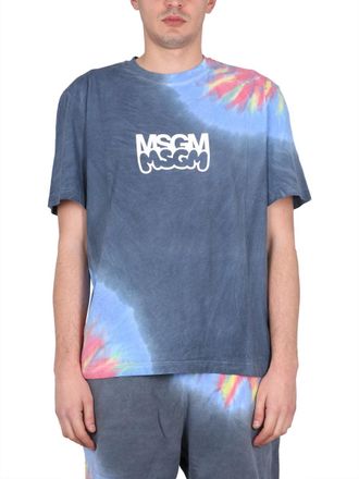 Msgm Logo-Embellished T-Shirt - Multicolor