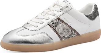 Tamaris Damen Sneaker Low Cut, wei&szlig; (White/Silver),38