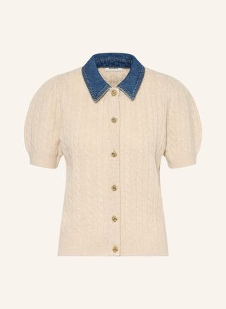 Sandro Sandro Strickjacke Mit Abnehmbarem Kragen beige