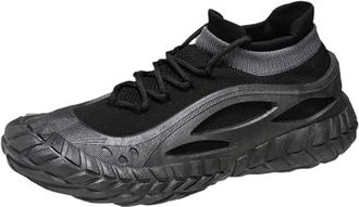 Generic Chaussures de loisirs pour homme : chaussures de course &agrave; semelle &eacute;paisse chaussures de sport en maille chaussures de jogging avec lacets chaussures d