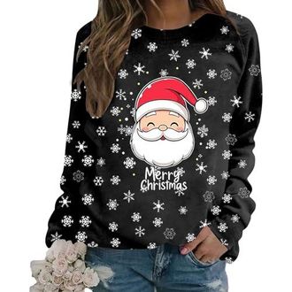 Generic Catégorie de Produit Sweatshirts féminins sans Capuche - Incontournable Confort et Style Polyvalent (Black, XXL)