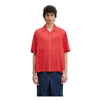 Aries Homme, Chemises, Rouge, Taille: M Short Sleeve Chemises