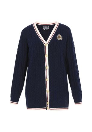 Dreimaster Dreimaster Strickjacke Frauen Marineblau Offwhite Weinrot