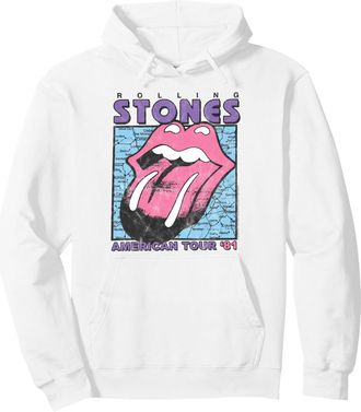 THE ROLLING STONES Offizielles The Rolling Stones American Tour 81 Weiss Pullover Hoodie