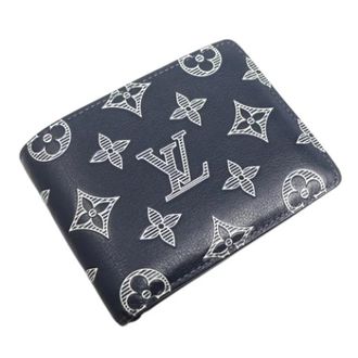 Louis Vuitton Pre-owned Vintage Monogram Shadow Bi-Fold Geldb&ouml;rse - - Pre-owned - Herren - Blau - ONE SIZE