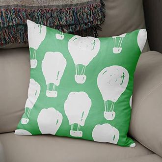 Bonamaison Le Jardin du Lin Kissen Zierkissenbezug Kissenbezug, Benzin Grün & Weiß Dekoration, Für Zuhause Autos Büro Sofa Wohnzimmer Couch Schlafzimmer Dekor, 5