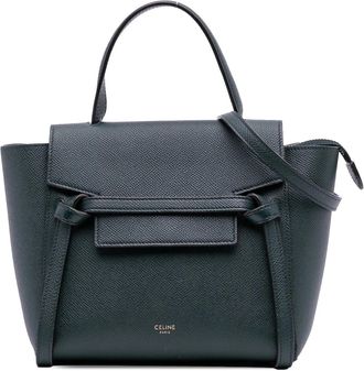 Celine Hobo Bags - Nano Grained Calfskin Belt Bag - Gr. unisize - in Grün - für Damen