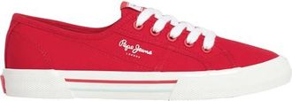 Pepe Jeans London Baskets Brady Basic W pour Femme, Rouge (Rouge), 38 EU, Rouge, 5 UK