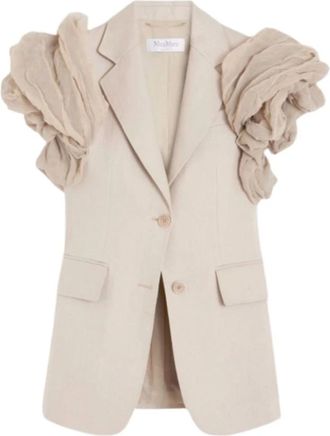 Max Mara Femme, Vestes, Beige, Taille: 38 FR Blazer
