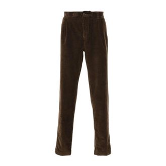 PESERICO Schokoladenbraune Cordhose - - Trousers - Herren - Braun - 2XL