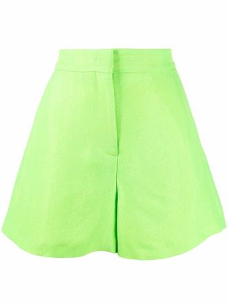 Msgm short évasé à taille haute - Vert