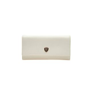 Blauer Damen Geldb&ouml;rse mit M&uuml;nzfach Creme - - Accessories - Damen - Wei&szlig; - ONE SIZE