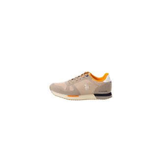 U.S.Polo Association Beige Sneakers mit Orangen und Wei&szlig;en Akzenten - - Shoes - Herren - Beige - 44 EU
