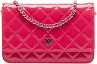 Chanel Portefeuille sur cha&icirc;ne Pre-owned - Femme - Pre-owned - Rose - Taille: ONE Size