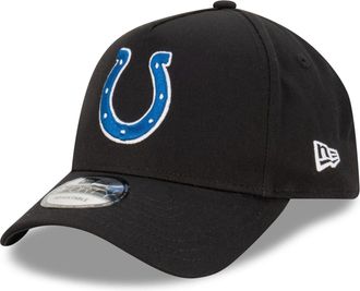 New Era Indianapolis Colts NFL Evergreen Schwarz Verstellbare 9Forty A-Frame Cap - One-Size