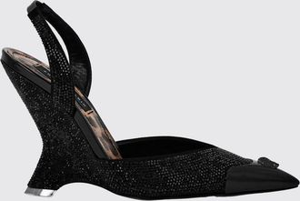 Philipp Plein Escarpins slingback en daim avec cristaux et talon haut