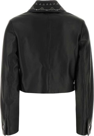 Marni Studded Collar Nappa Leather Jacket - Black