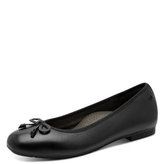 Tamaris Comfort Damen Ballerinas aus Leder mit Schleife, Schwarz (Black), 37 EU