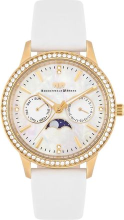 Rhodenwald & S&ouml;hne Uhr - Damen Armbanduhr Amidala Echtleder - Gr. unisize - in Gold - f&uuml;r Damen