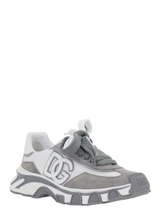 Dolce & Gabbana Mens Sneakers Coutryroad Grey Leather Lamb Trainers
