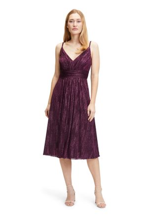 Vera Mont Damen Abendkleid im Glitzer-Look 34, Shiny Aubergine