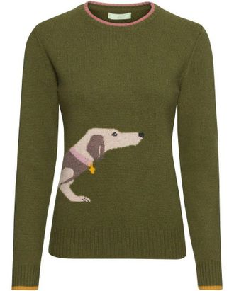 Brigitte von Sch&ouml;nfels Strickpullover Pullover mit Dackelmotiv