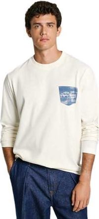 Pepe Jeans London Sidney Tee T-Shirt, Blanc (Blanc cassé), XL Homme