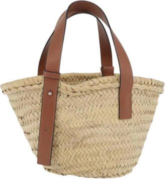 Loewe Sac port&eacute; &eacute;paule Pre-owned en raffia - Femme - Pre-owned - Beige - Taille: ONE Size