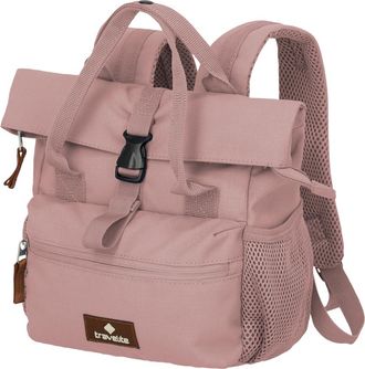 Travelite Rucksack BASICS Mini Rollup Rucksack, 7 L, 20 x 27 x 10 cm, 0,20 kg, viele F&auml;cher - City-, Freizeit- & Tagesrucksack f&uuml;r Damen und Herren, Smoky Rose