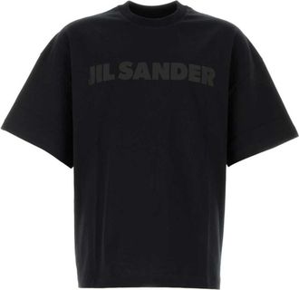 Jil Sander Herren Logo Print T-Shirt Nero - - Tops - Herren - Schwarzk - XS