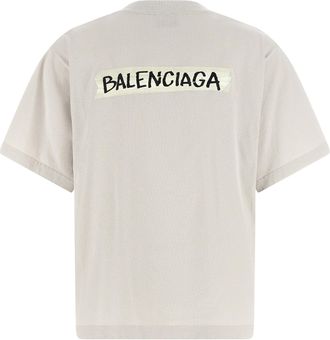 Balenciaga Logo-Print T-Shirt - Off-White