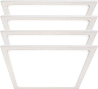 ETC Shop Etc-shop - Lot de 4 plafonniers plafonniers led plafonniers blanc salon eclairage salle de travail lampe alu Ultra Slim