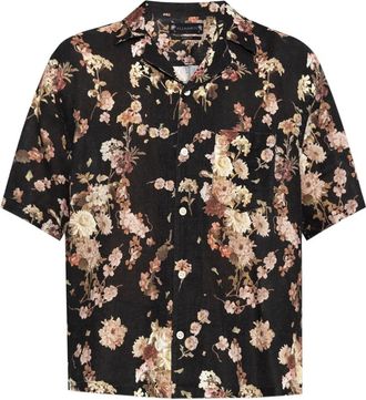 AllSaints Hemd mit Blumen-Print - Schwarz