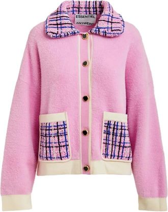 Essentiel Femme, Vestes, Rose, Taille: 42 FR Joilu Knitted Jacket