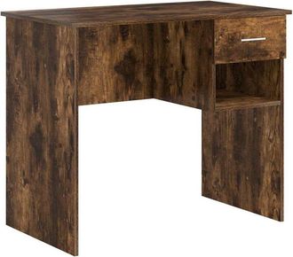 vidaXL Vidaxl - Schreibtisch R&auml;uchereiche 90 x 49,5 x 75 cm Holzwerkstoff