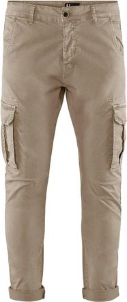 Bomboogie Homme, Pantalons, Beige, Taille: W33 Pantalon Cargo en Gabardine de Coton