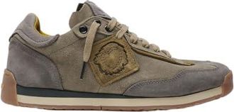 Satorisan Enso Suede - Casual Baskets Homme et Femme - Vintage Cuir Sneakers - Couleur Peat Green - Taille 43 - Confortable et Durable