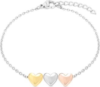 s.Oliver Bracelet - Elegantes Armband aus poliertem Edelstahl - silber - Ankerkette verstellbar bis 18 cm - wasserfest & hautfreundlich