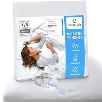 Third of Life Prot&egrave;ge-Matelas Imperm&eacute;able et Respirant 140x200 | Housse Hypoallerg&eacute;nique | Protection Optimale | Anti-Bact&eacute;rien, Anti-Acarien et Anti-Moisissure | C